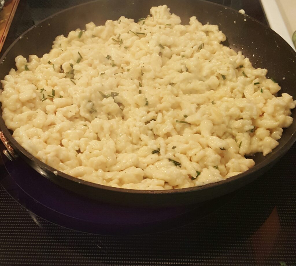 Spaetzle Made with Fresh Garden Herbs | diyhomegarden.blog